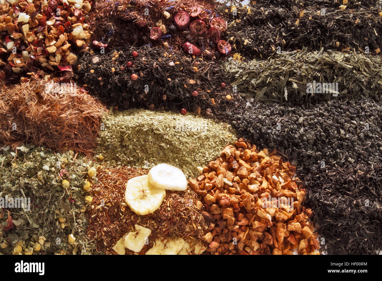 Tea varieties, format-filling Stock Photo - Alamy