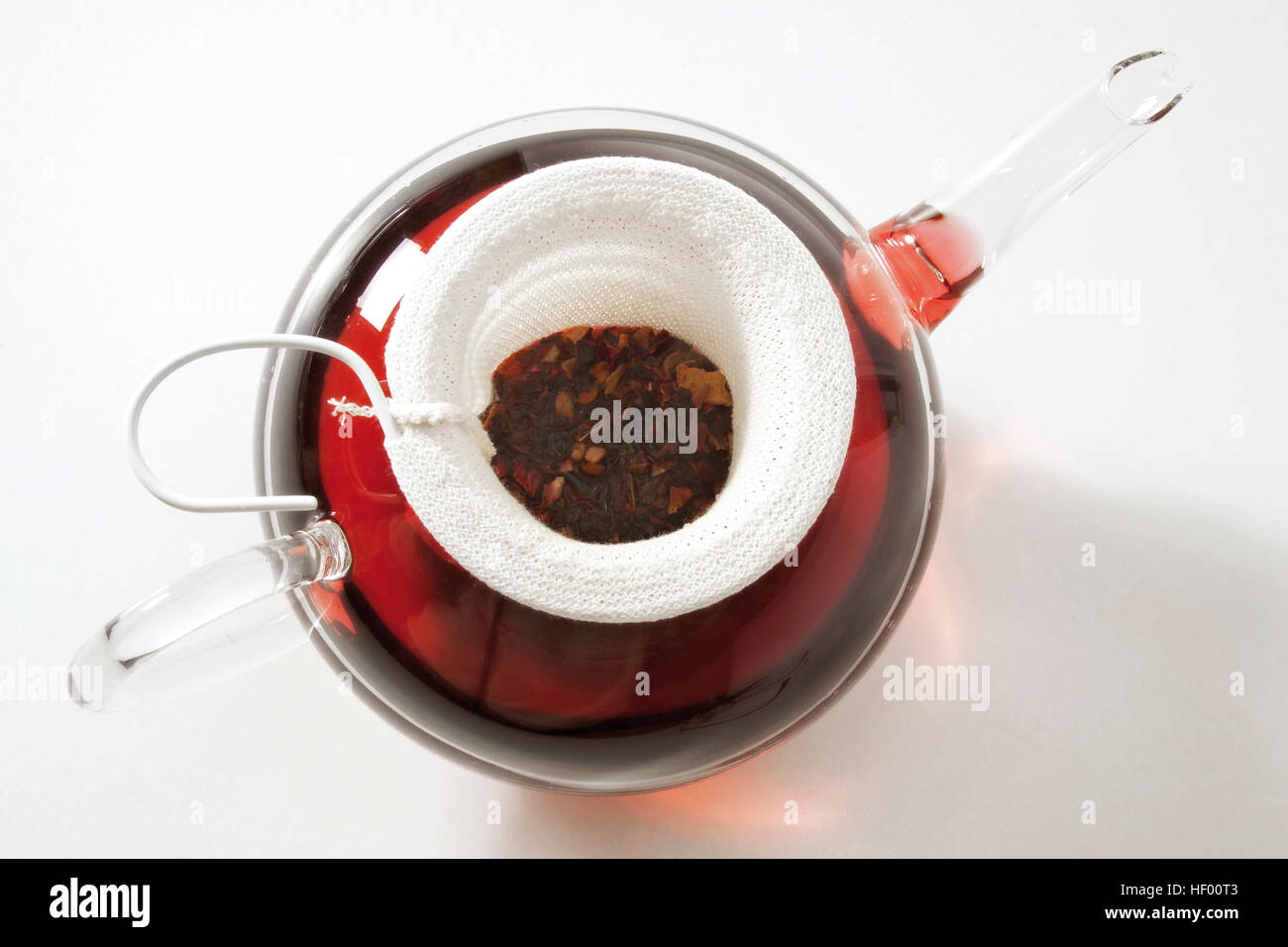 Teapot with filter Stock Photo - Alamy