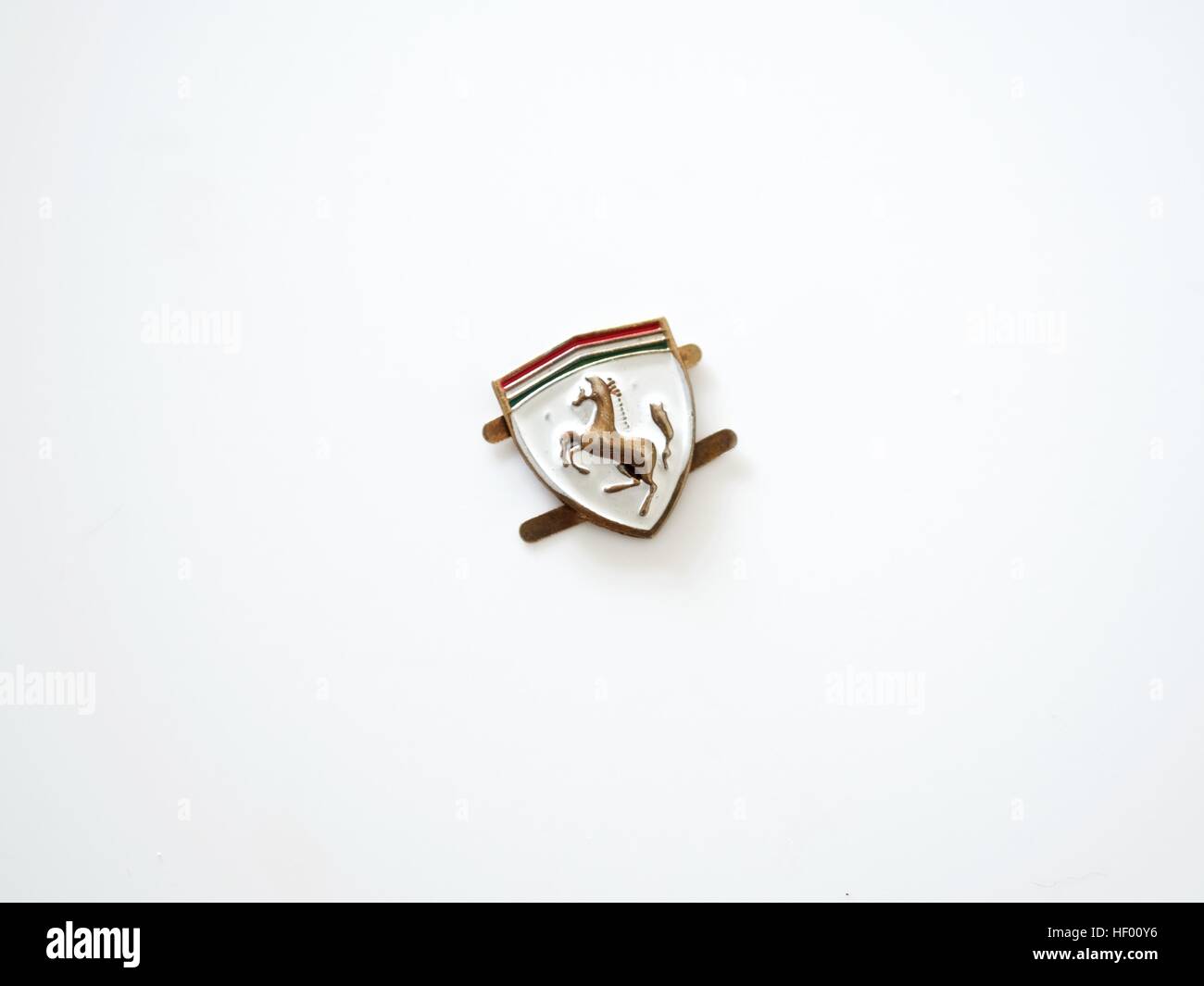 ferrari pin vintage historical collector collection gold white enamel ...