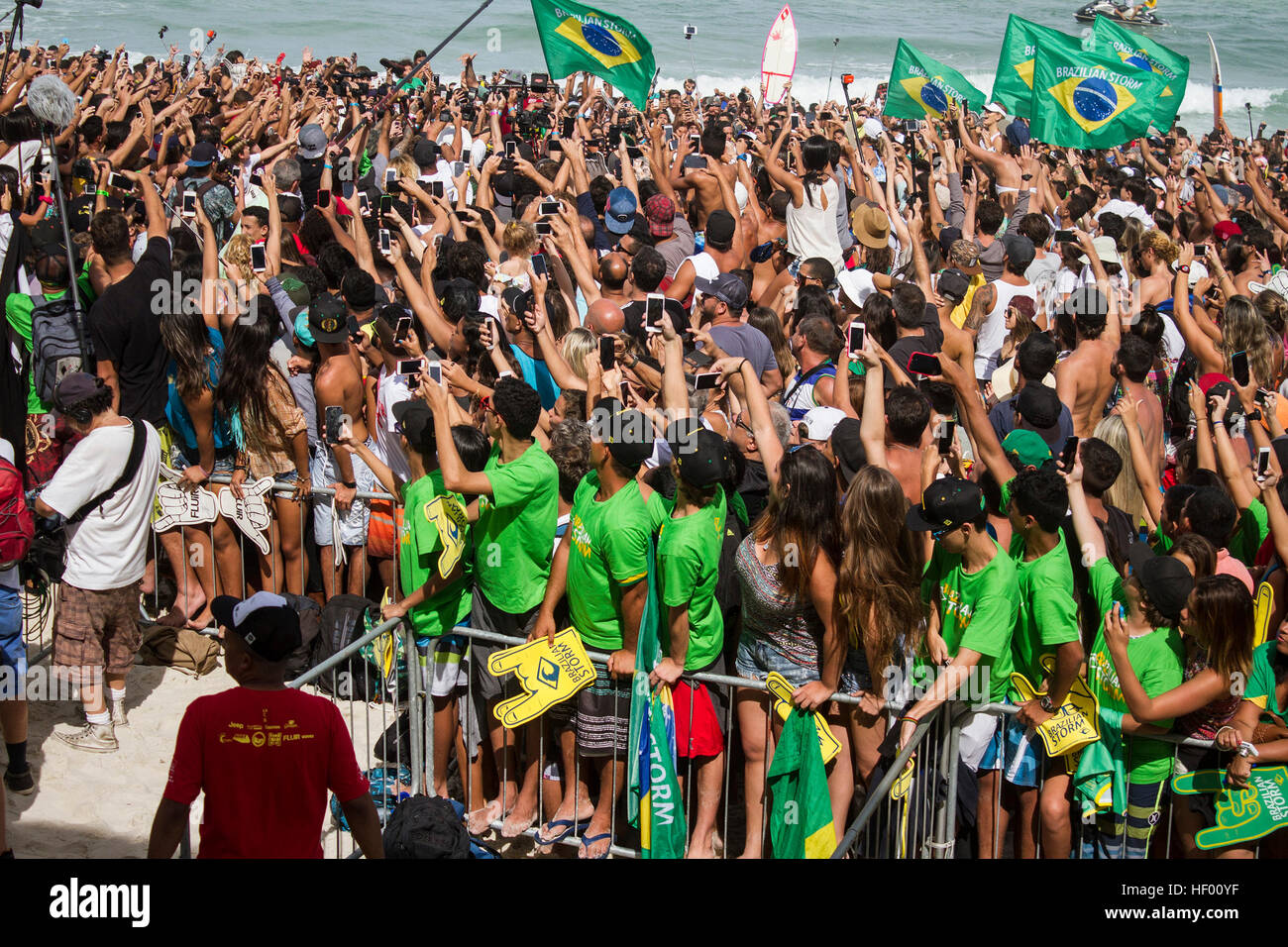 Wild surf crowd in Barra Beach Stock Photo - Alamy