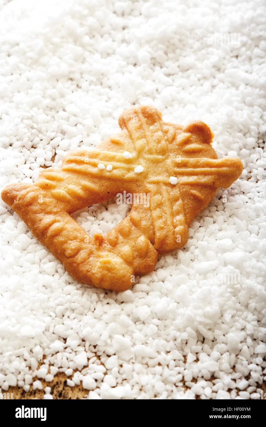 Speculaas biscuit, Dutch windmill cookie with coarse sugar Stock Photo ...