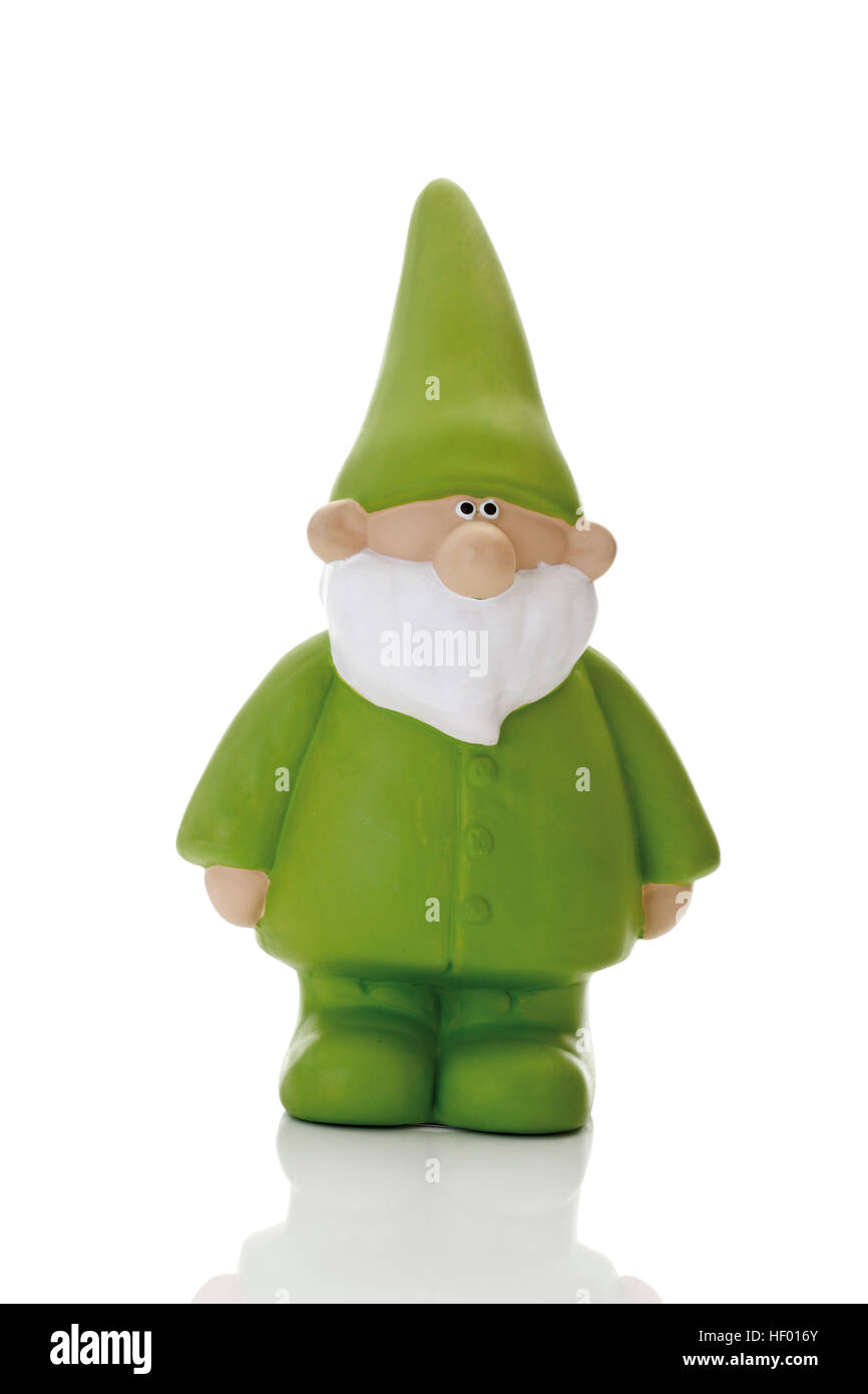 Green garden gnome Stock Photo - Alamy