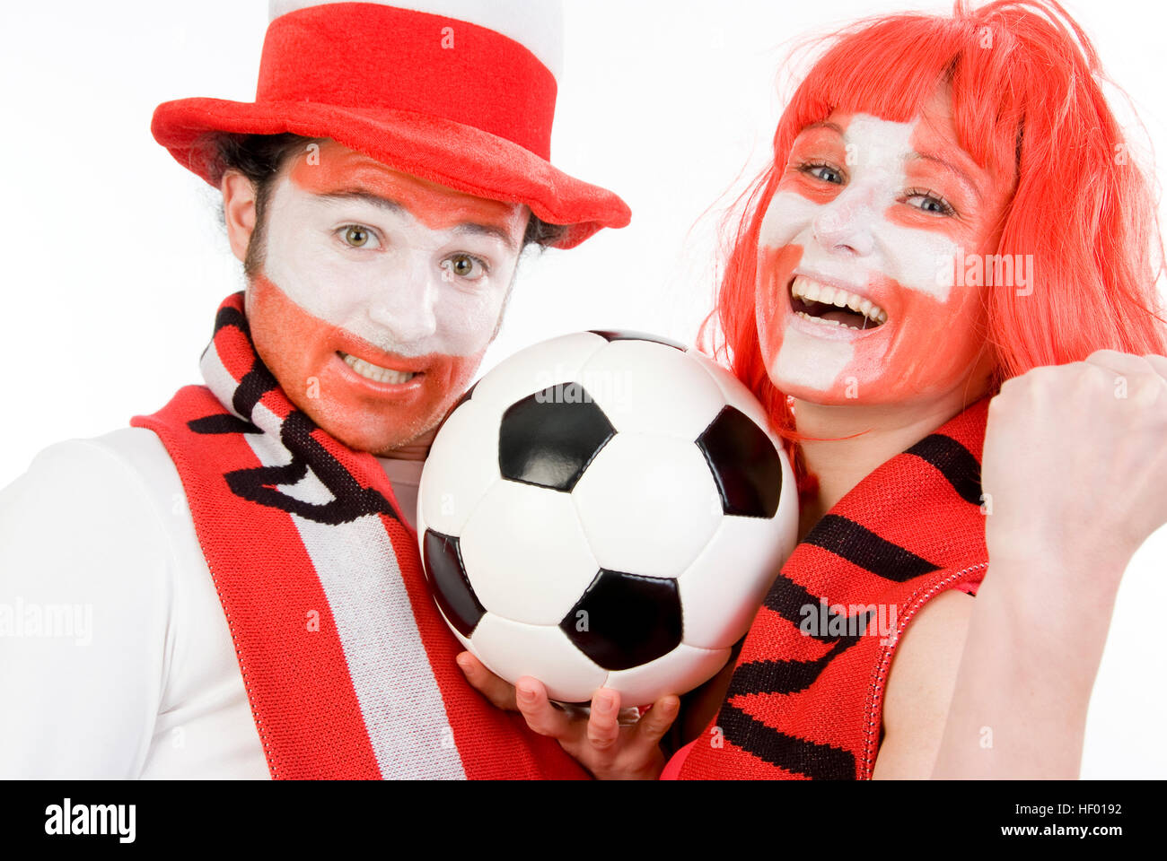 Austrian and Swiss football supporters, soccer fans, EURO 2008 Stock ...