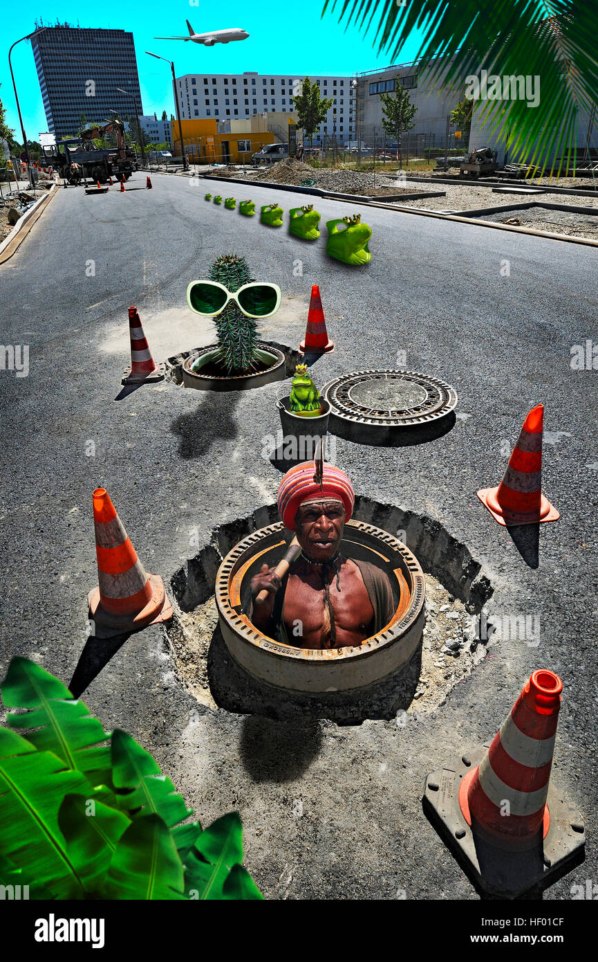Sewer worker art hi-res stock photography and images - Alamy