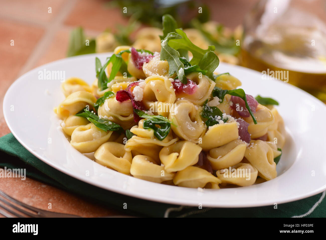 Plate of ravioli with rocket hi-res stock photography and images - Alamy