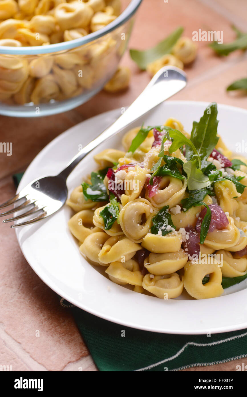 Plate of ravioli with rocket hi-res stock photography and images - Alamy