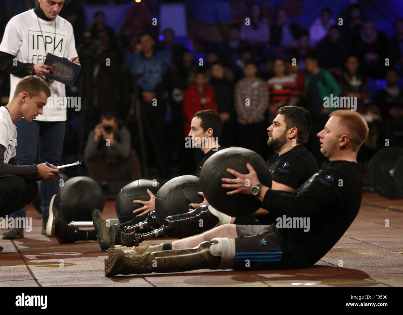 Kiev, Ukraine. 24th Dec, 2016. The disabled veterans ATO (anti ...