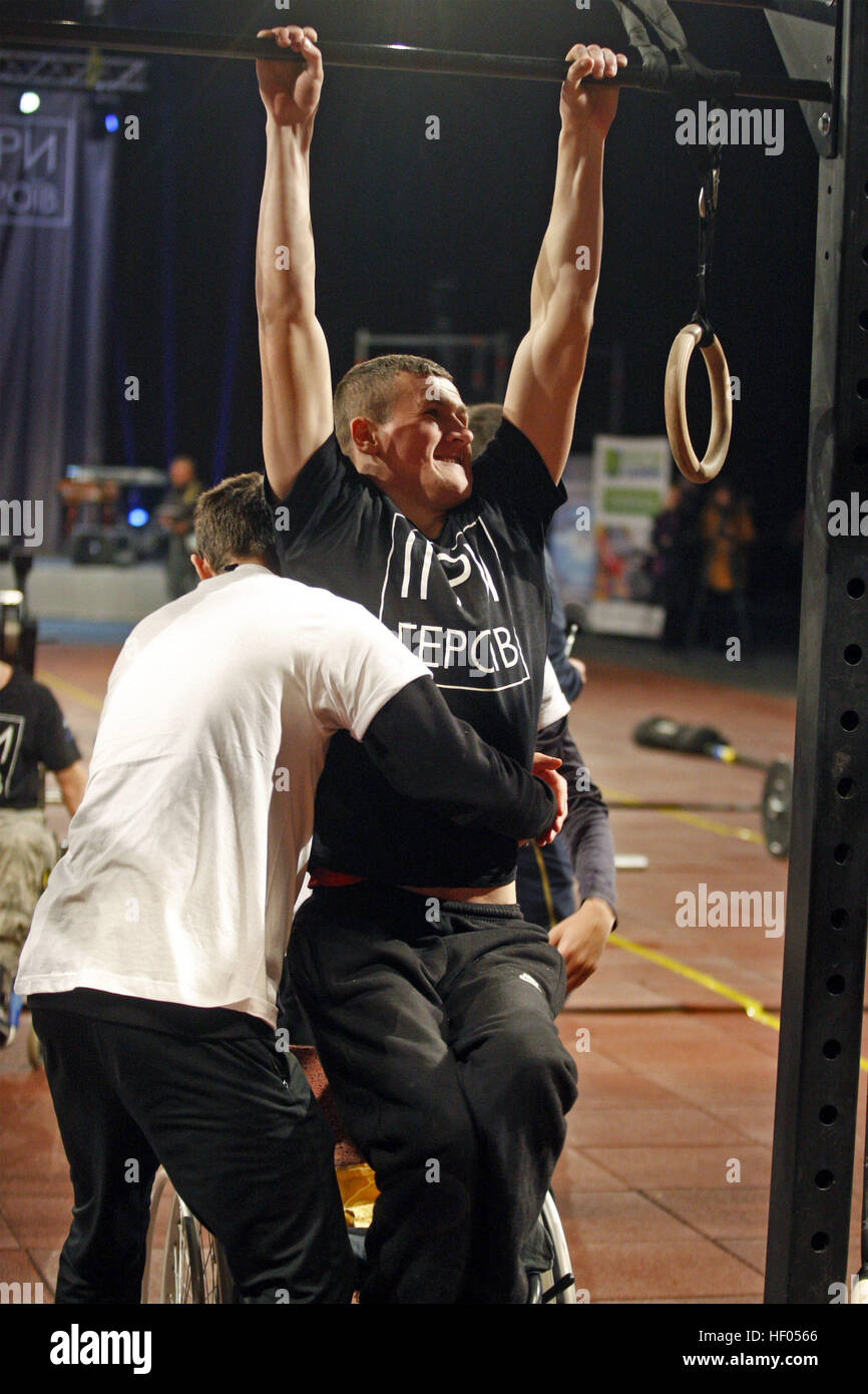 Kiev, Ukraine. 24th Dec, 2016. Ukrainian servicemen with disabilities ...