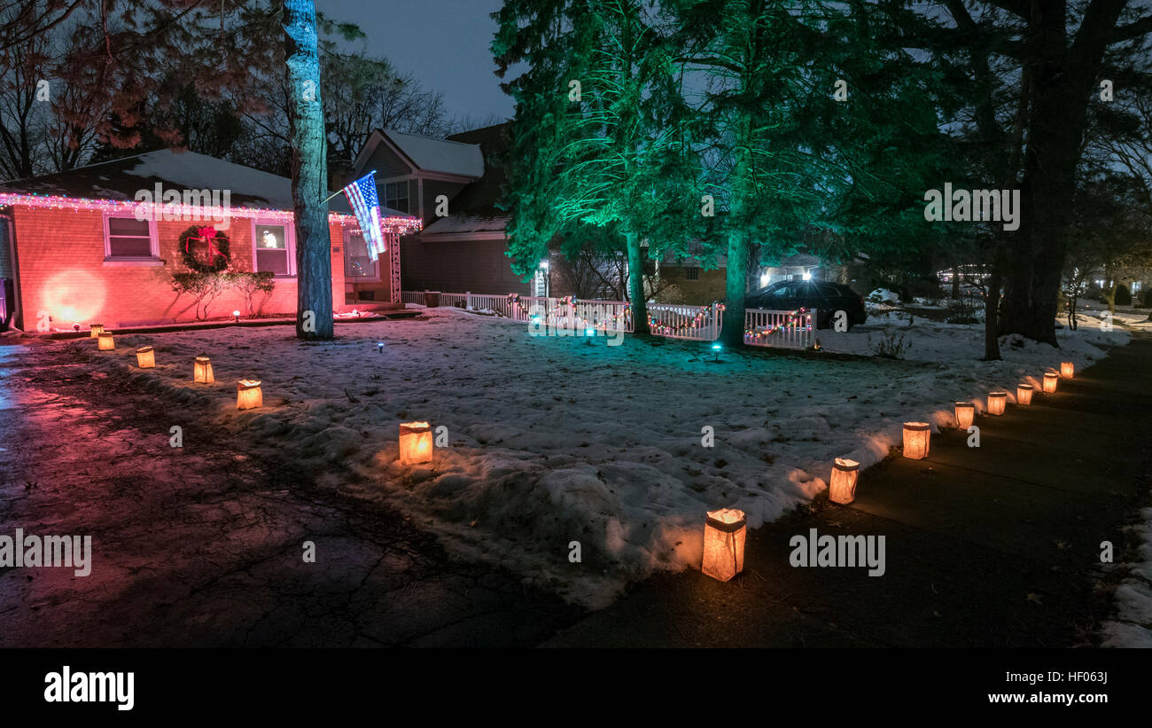 Chicago, USA. 24 December 2016. The annual tradition of lighting ...
