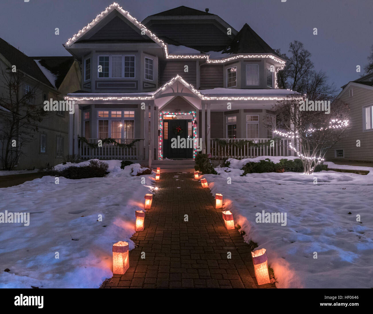 Chicago, USA. 24 December 2016. The annual tradition of lighting ...