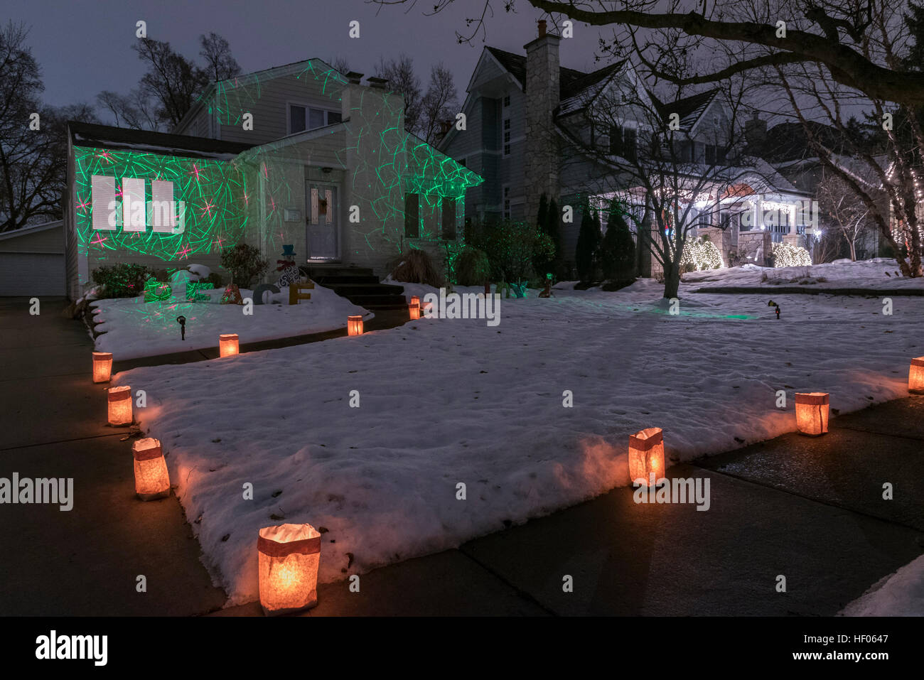 Chicago, USA. 24 December 2016. The annual tradition of lighting ...