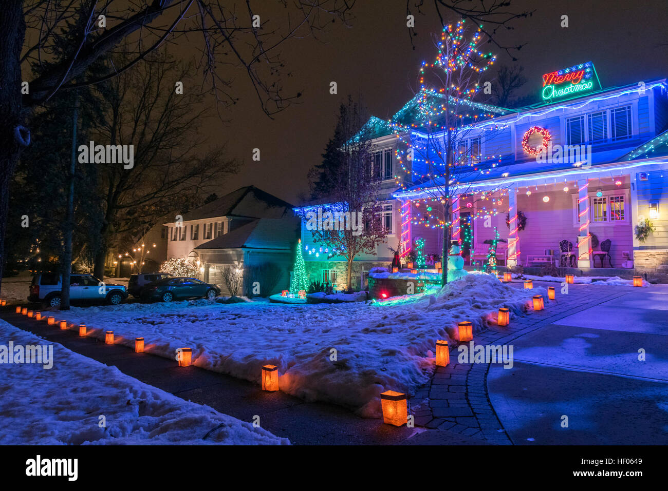 Christmas luminaria lighting hi-res stock photography and images - Alamy