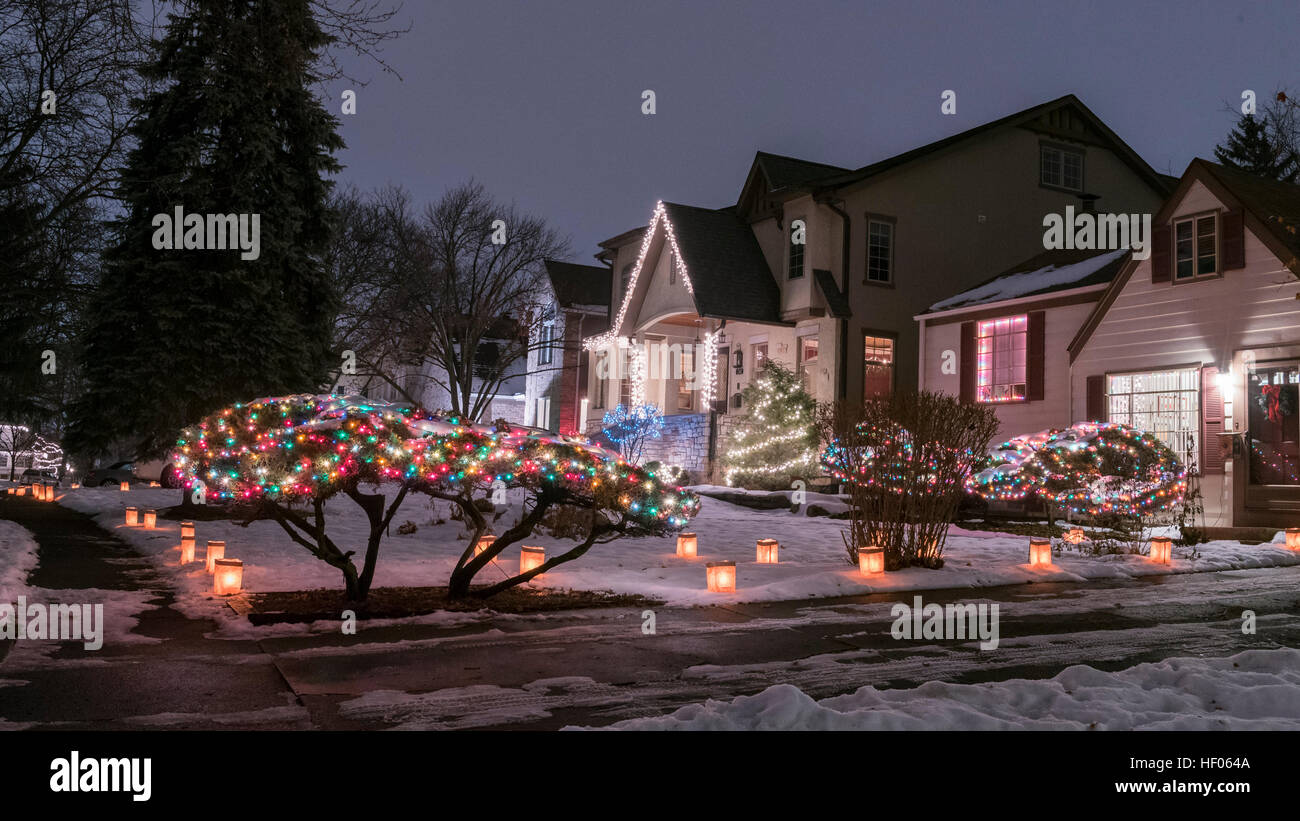 Chicago, USA. 24 December 2016. The annual tradition of lighting ...