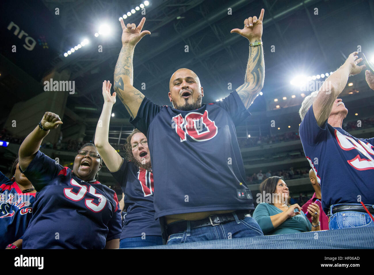 Houston, Texas, USA. 24th Dec, 2016. Houston Texans fans react to the ...