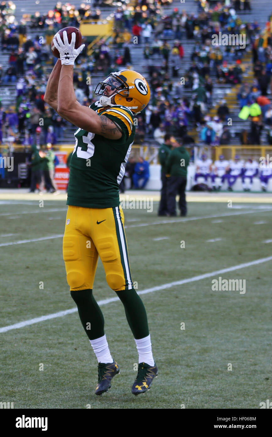 24.12.2016. Green bay, WIS, USA. Green Bay Packers Wide Receiver Jeff ...