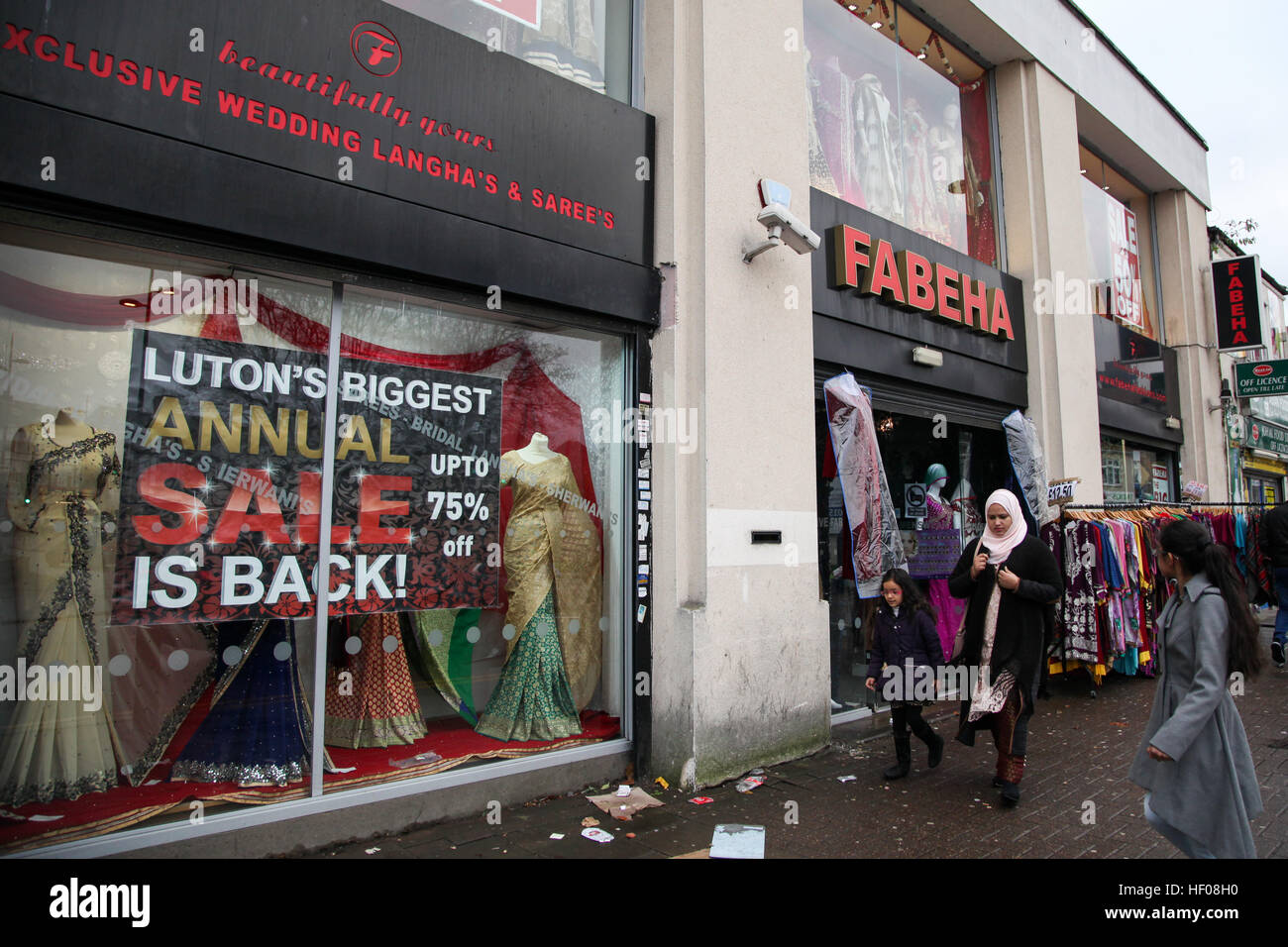 Luton, UK 25 Dec 2016 - Shops are open as normal for business on ...