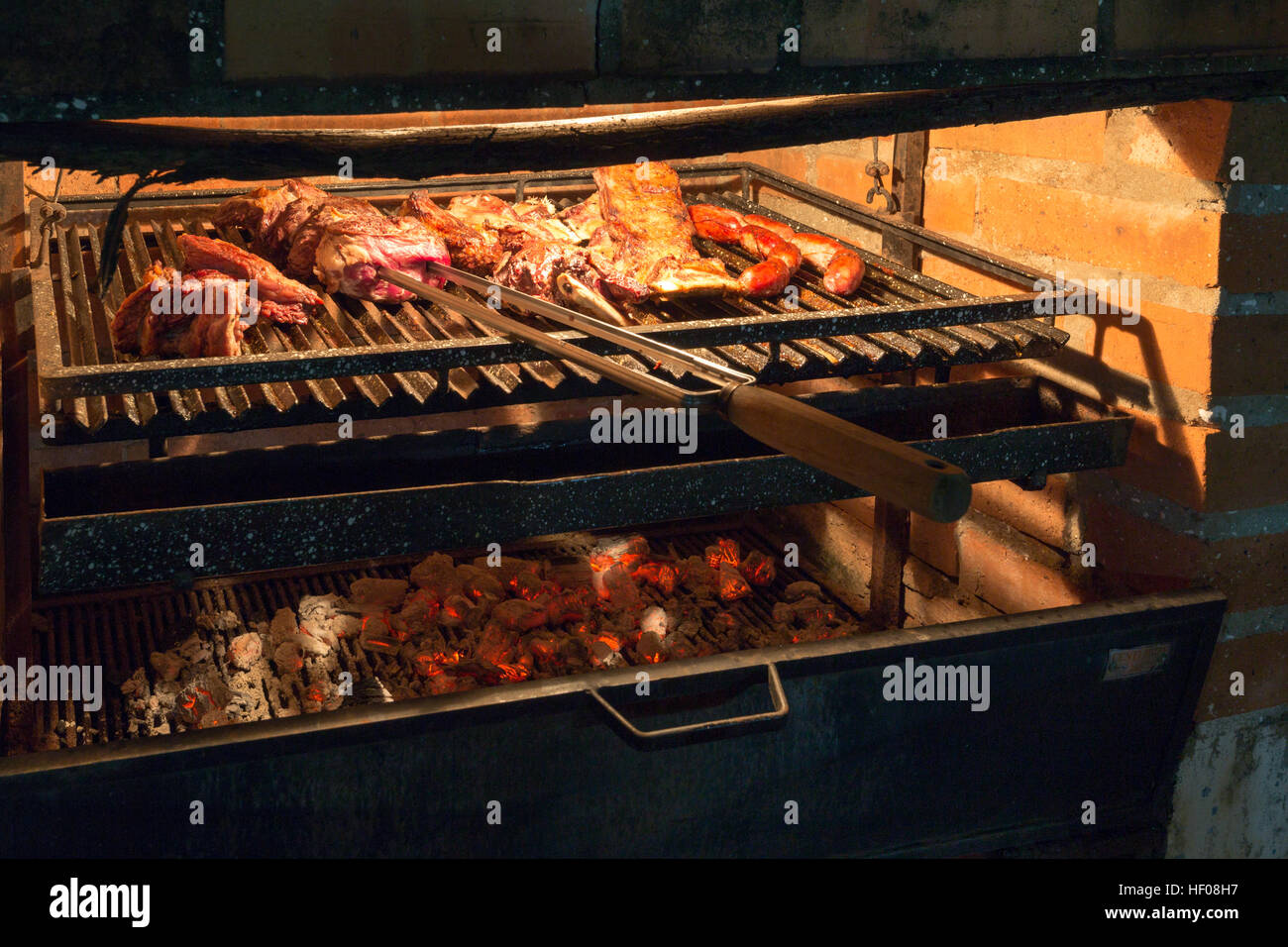 Asuncion, Paraguay. 24th December, 2016. Homemade Asado a la parrilla ...