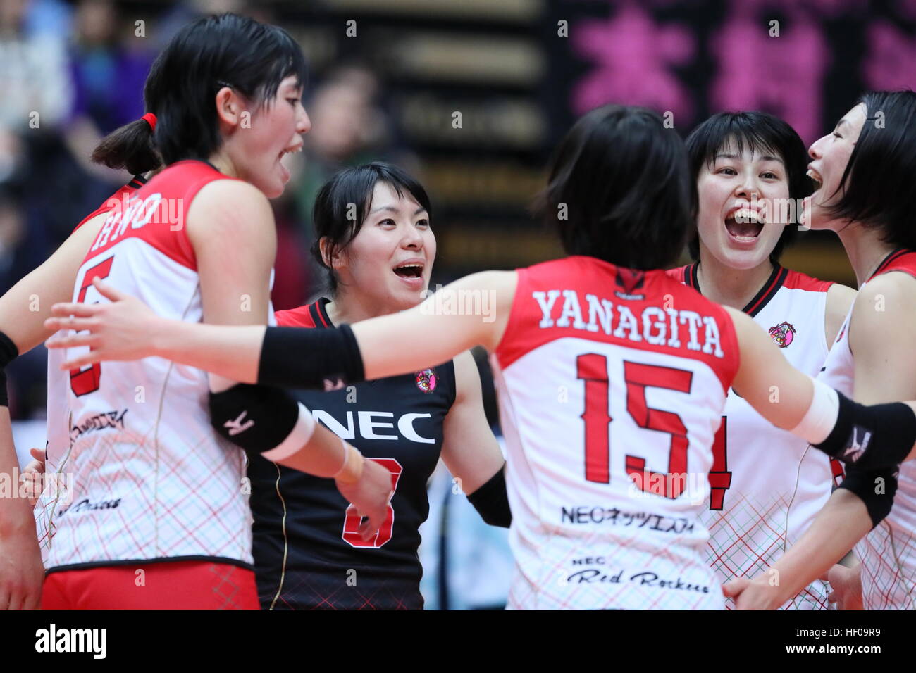 (L-R) Miku Torigoe, Kaname Yamaguchi (NEC), DECEMBER 24, 2016 - Volleyball : All Japan Women's ...