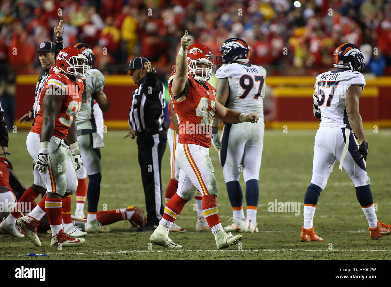 25.12.2016. Kansas, MI, USA. Kansas City Chiefs fullback Anthony ...