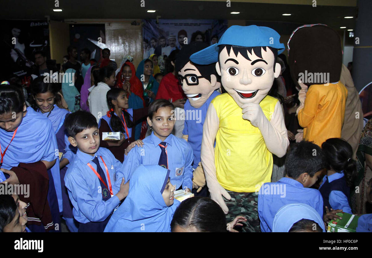 Orphan children are being entertaining at a cinema after watching a 3D ...