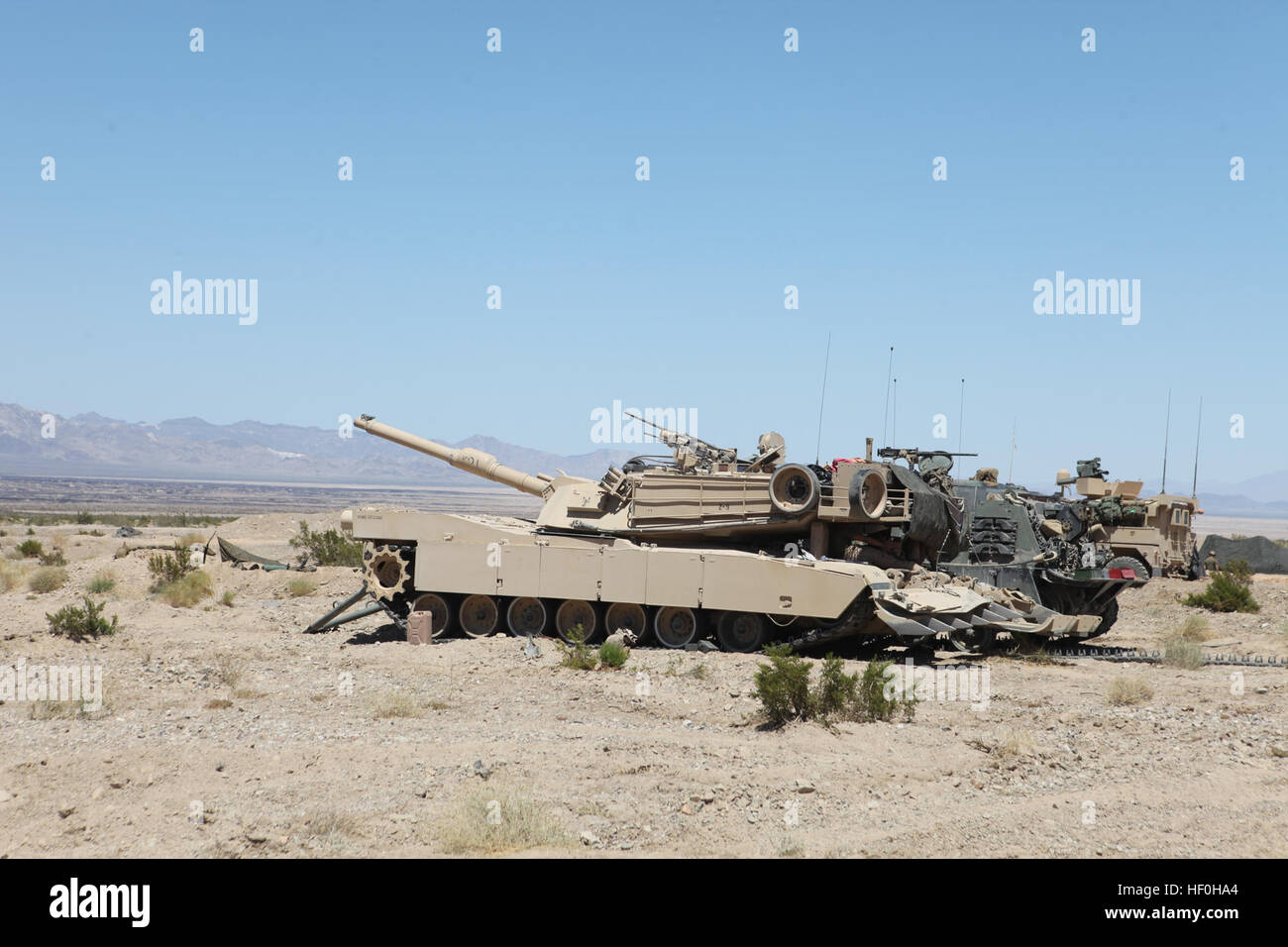 A U.S. Marine M1 Abrams tank attached to 1st Battalion 6th Marines ...