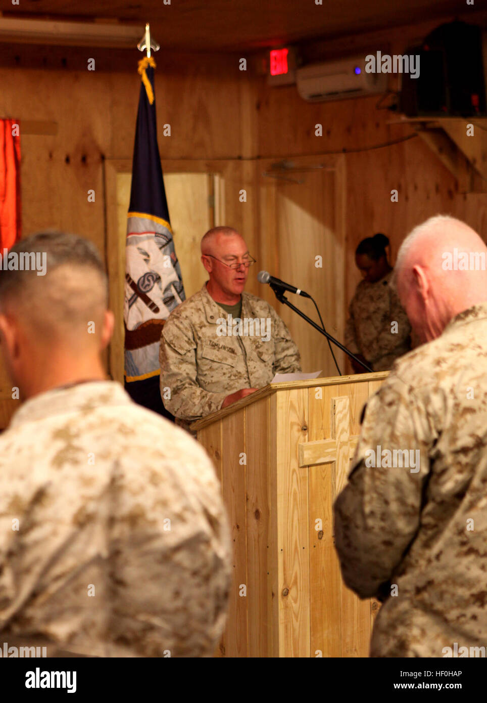 Lt. Cmdr. Michael Tomlinson, from Keene, Texas, the chaplain for 2nd ...
