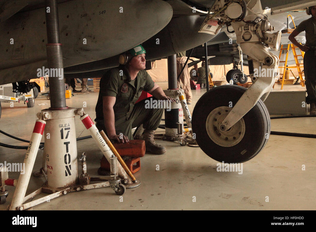 Cpl. Brandon Jones, a Marine Attack Squadron 513 airframes mechanic and ...