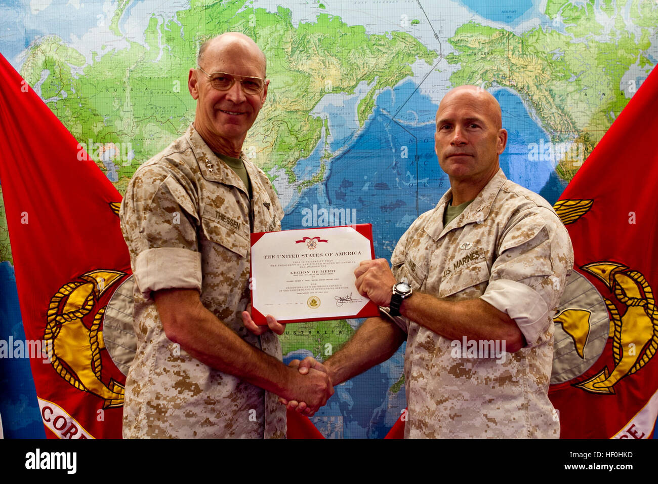 U.S. Marine Corps Lt. Gen. Duane D. Thiessen (left), commander, U.S ... U.S. Marine Corps Lt. Gen. Duane D. Thiessen (left), commander, U.S ...