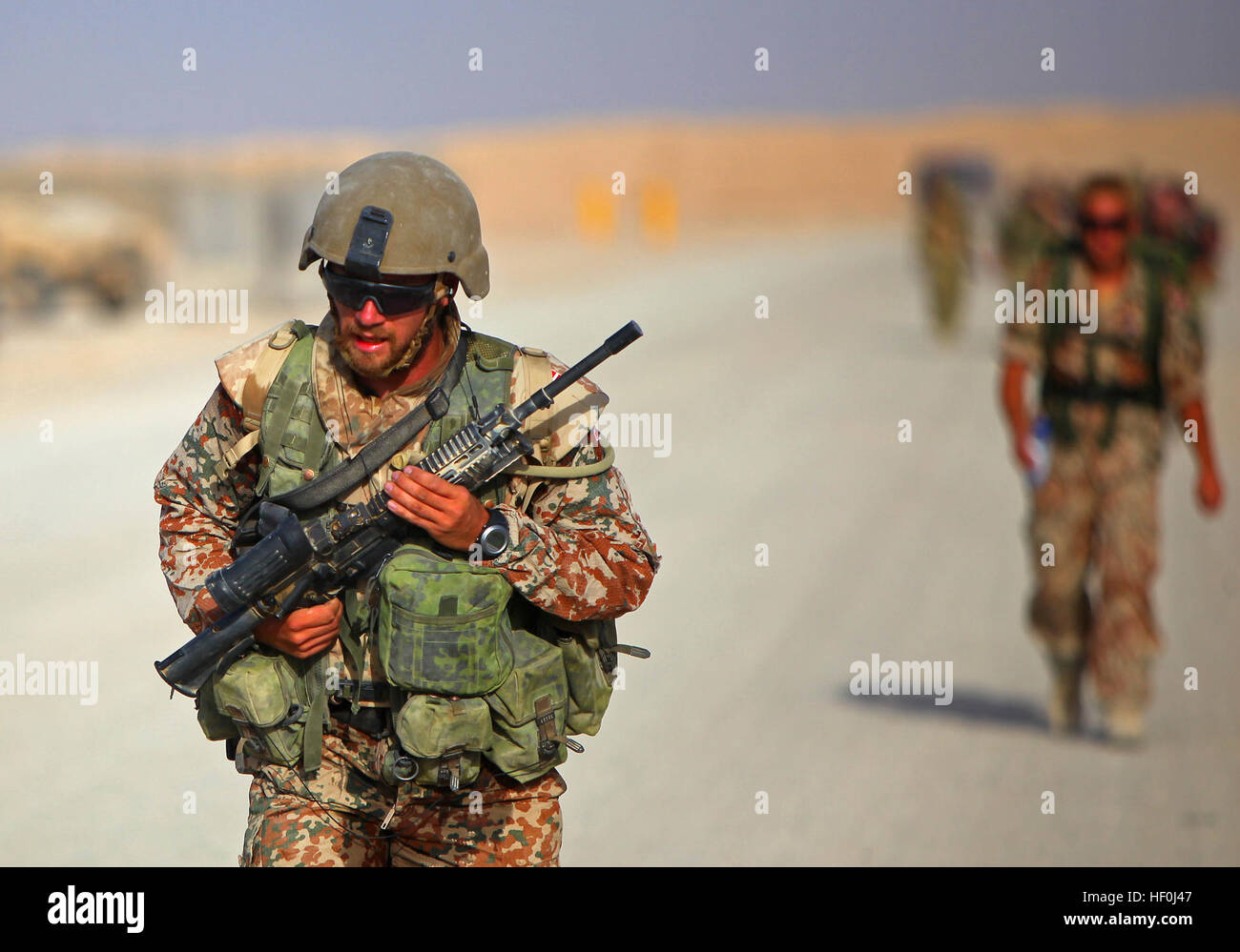 Danish Battle Group soldiers conducted the 15-mile DANCON endurance ...