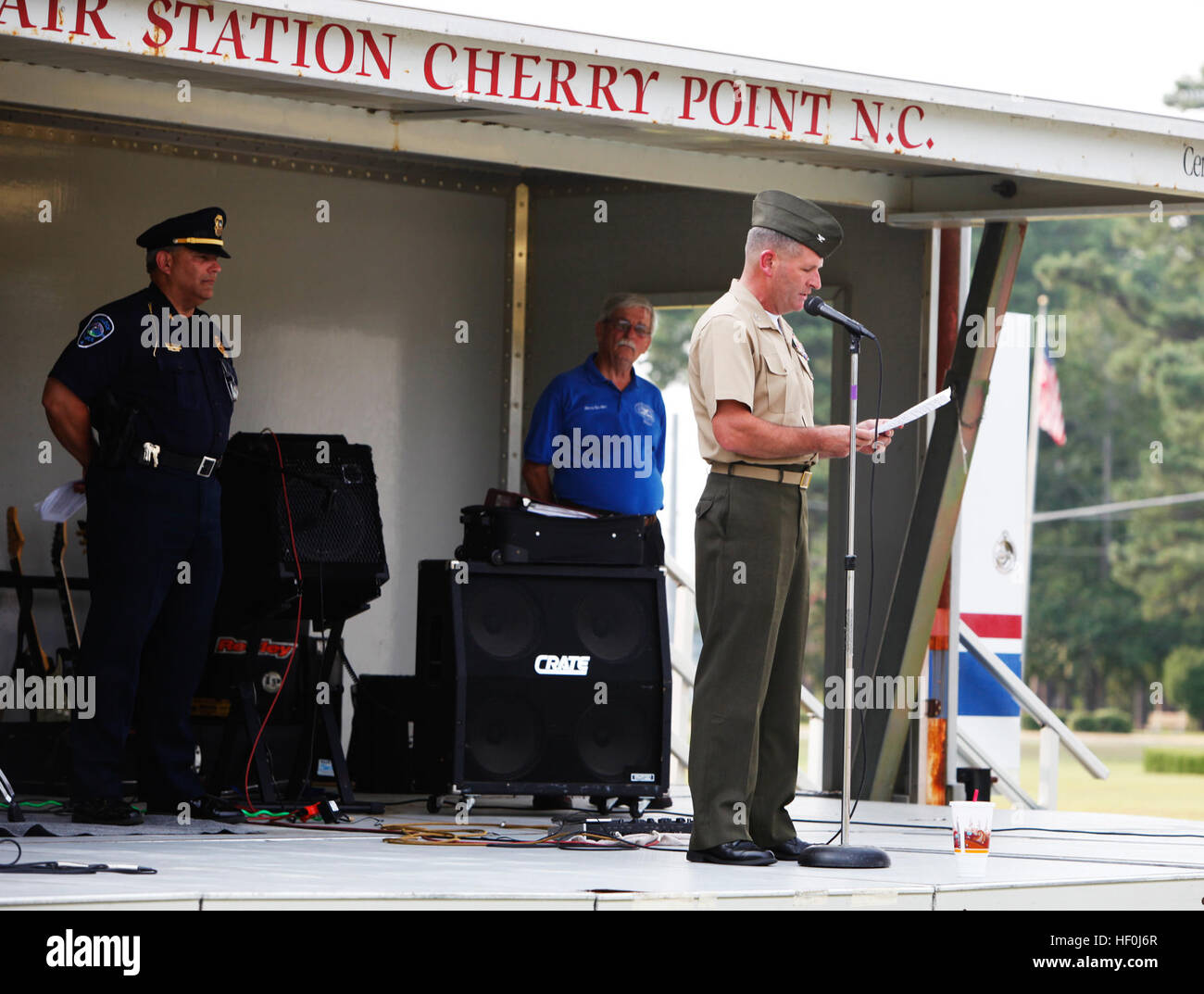 At Marine Corps Air Station Cherry Point, North Carolina, a commanding ...