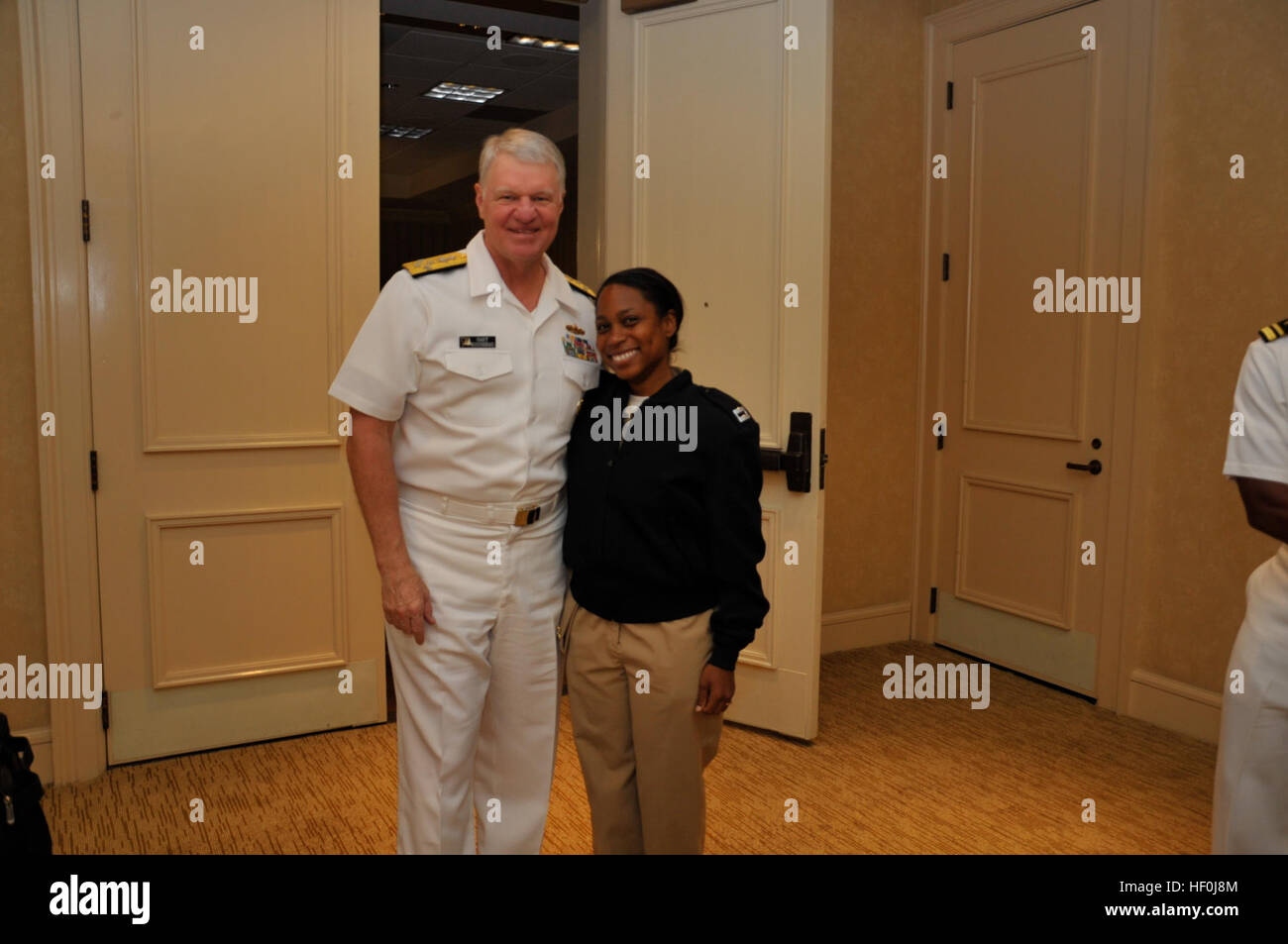 U.S. Navy Chief of Naval Operations Adm. Gary Roughead, left, poses for ...