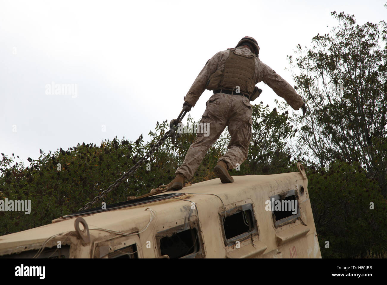 Cpl. Raul C. Acosta, the lead wrecker instructor, Motor Transport ...