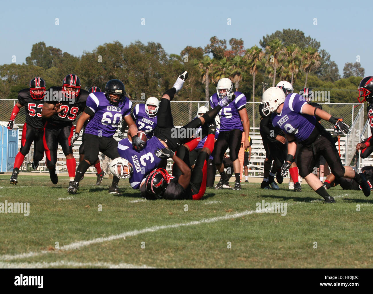 Miramar Falcons player Noel Harris tackles 9th Communication Battalion ...
