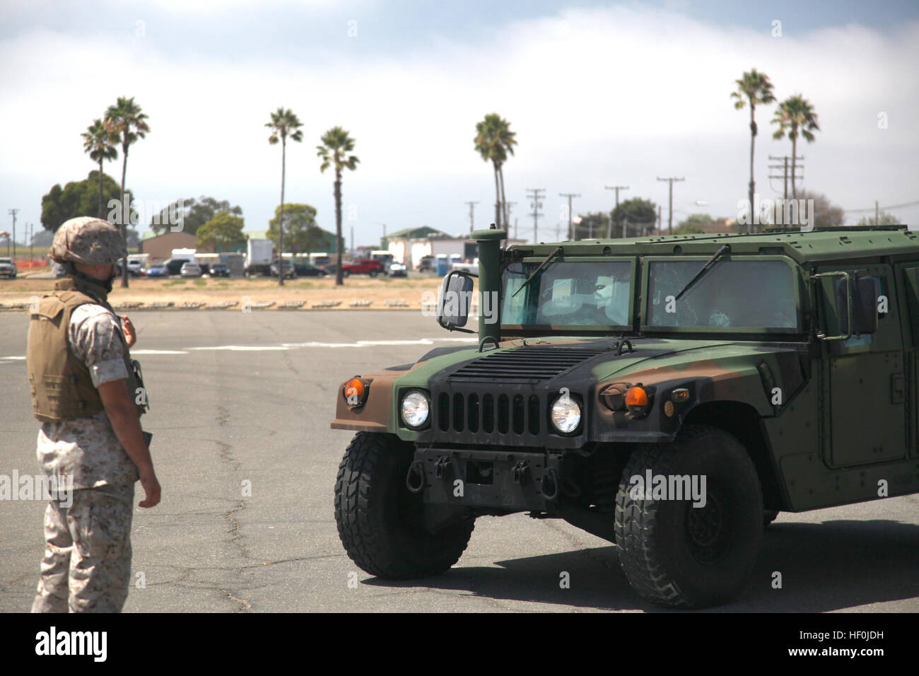 A Marine from Headquarters Company, Combat Logistics Regiment 17, 1st ...