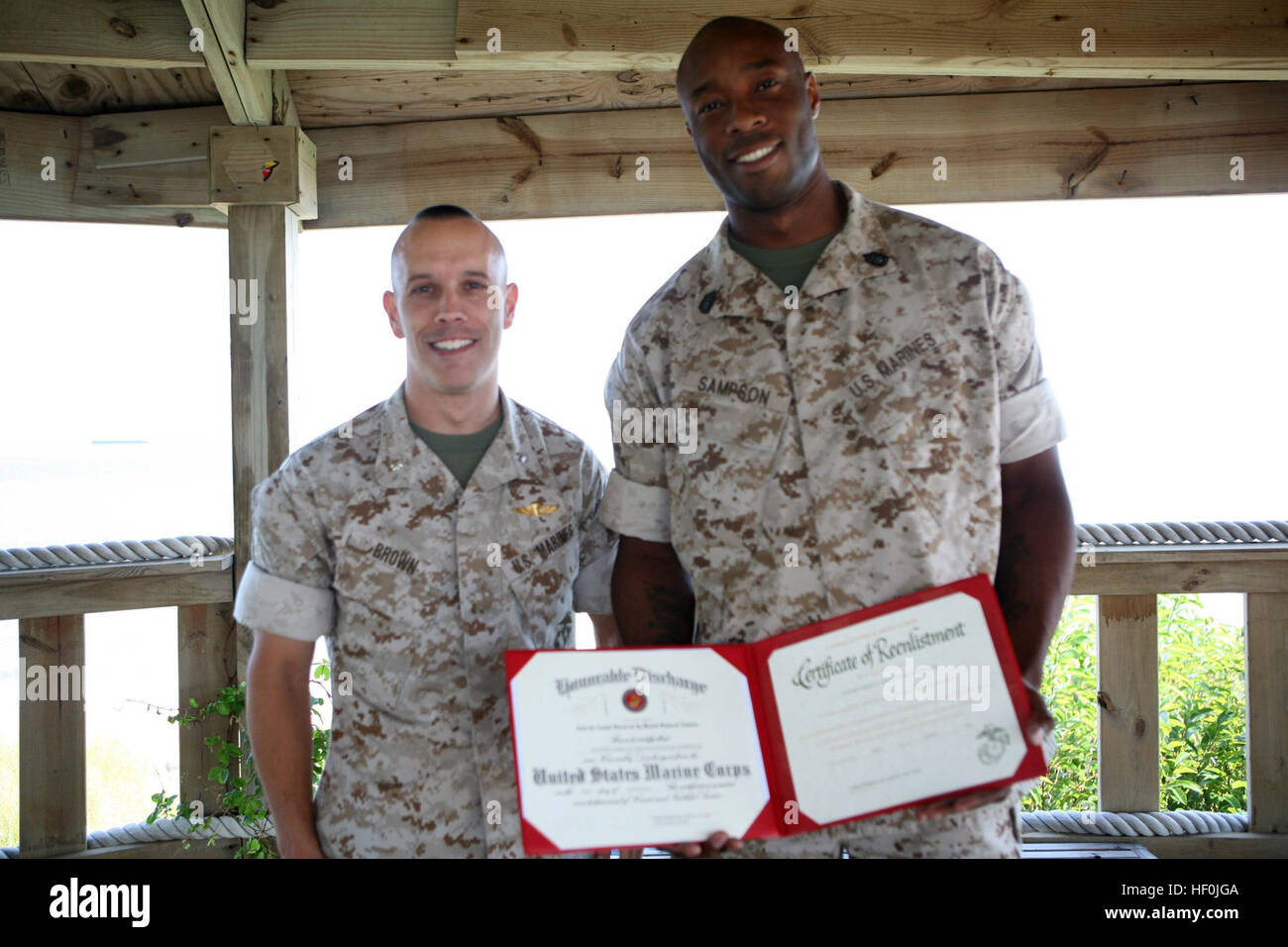 Marine Corps Gunnery Sgt. Ronald D. Sampson Jr. is joined by Lt. Col ...