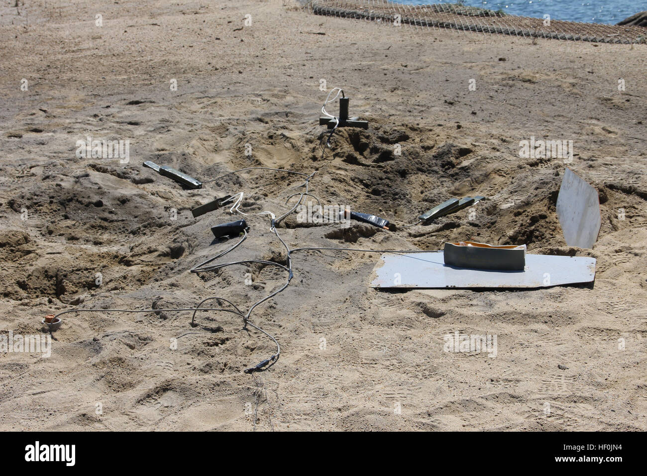 An improvised explosive device (IED) prepared by U.S. Marine Explosive ...