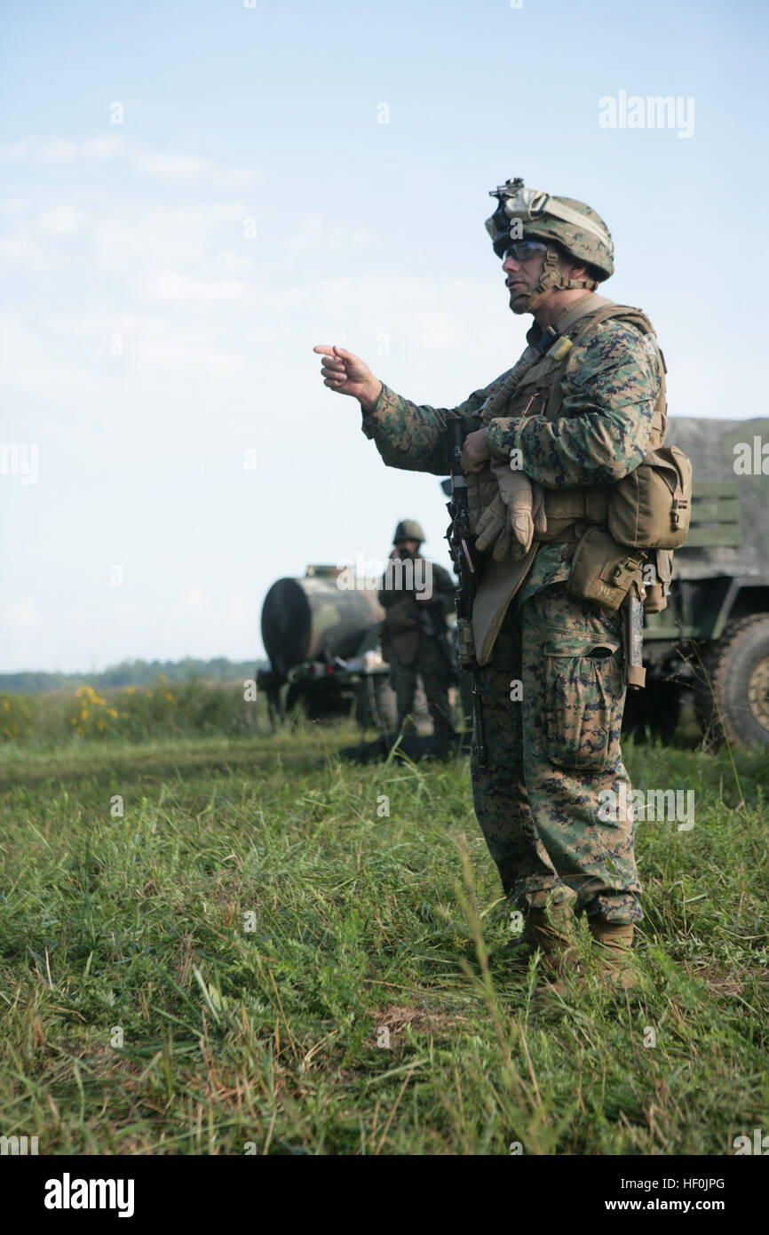 U.S. Marine Corps Lt. Col. David Sosa commanding officer of 1st ...