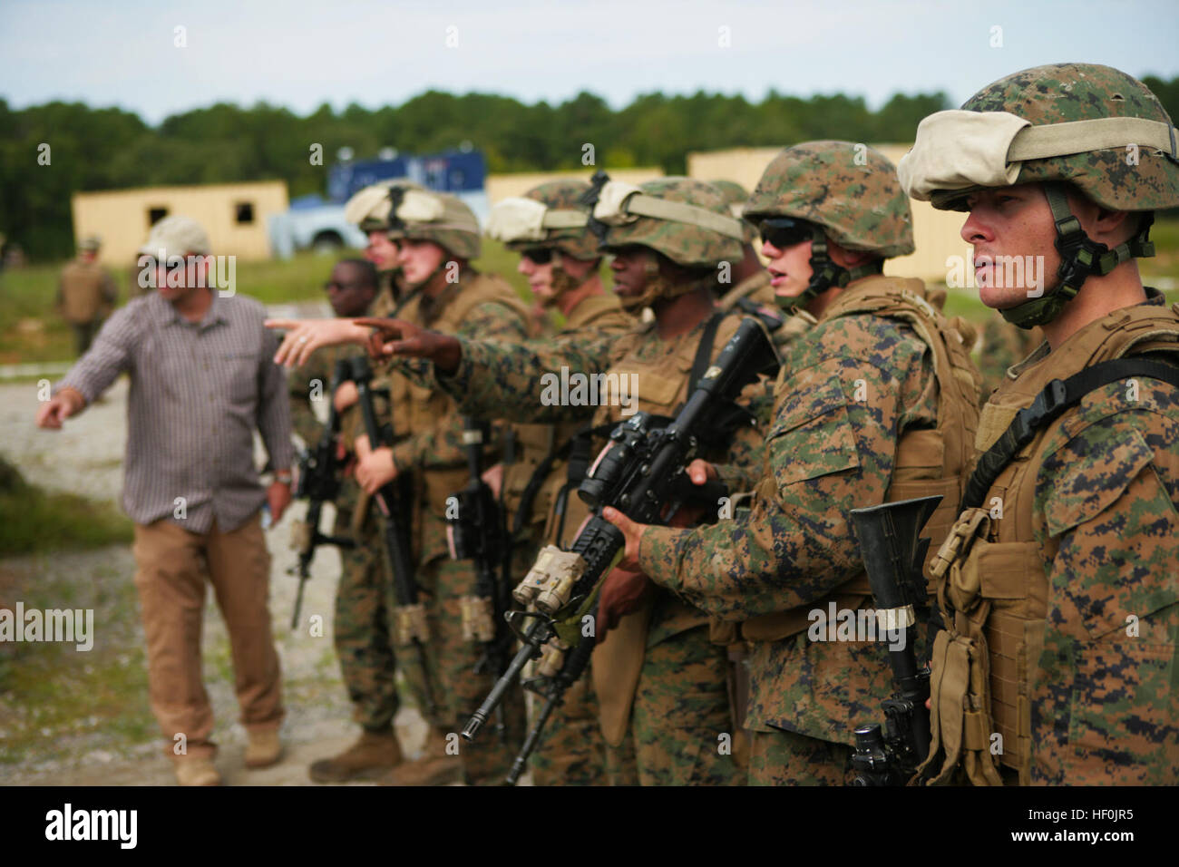 U.S. Marines with Headquarters & Service Company, 1st Battalion, 2D ...