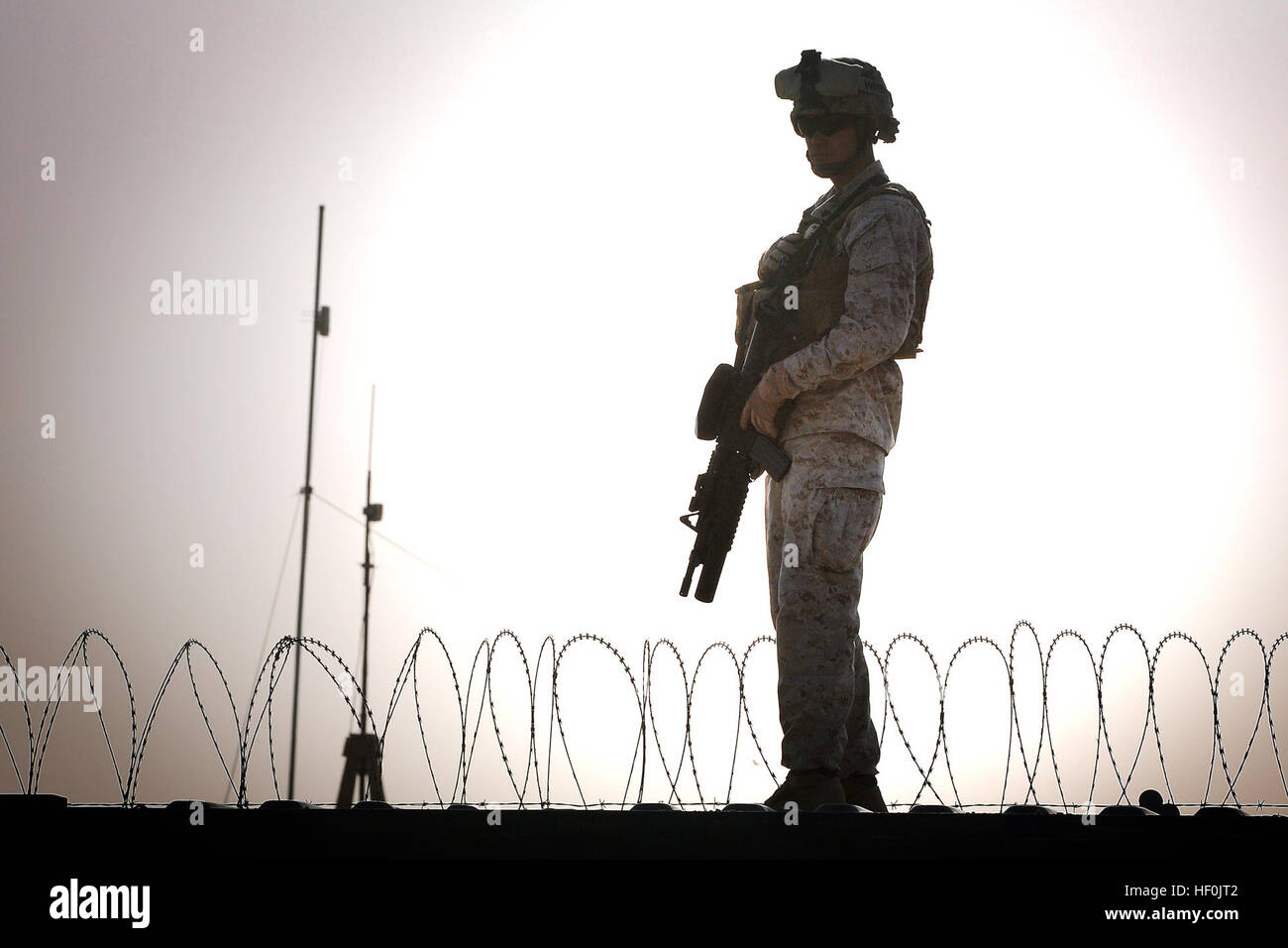 A security detail keeps overwatch during a Relief In Place (RIP ...