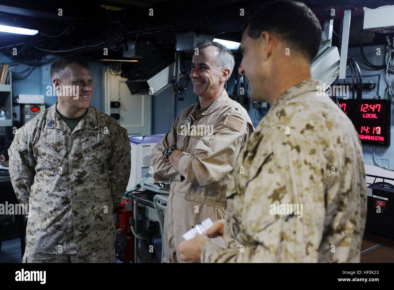 Rear Adm. William Lescher, center, commanding officer, Expeditionary ...