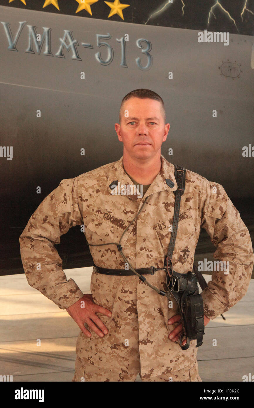 Sgt. Maj. Scott Cooper, the Marine Attack Squadron 513 sergeant major ...