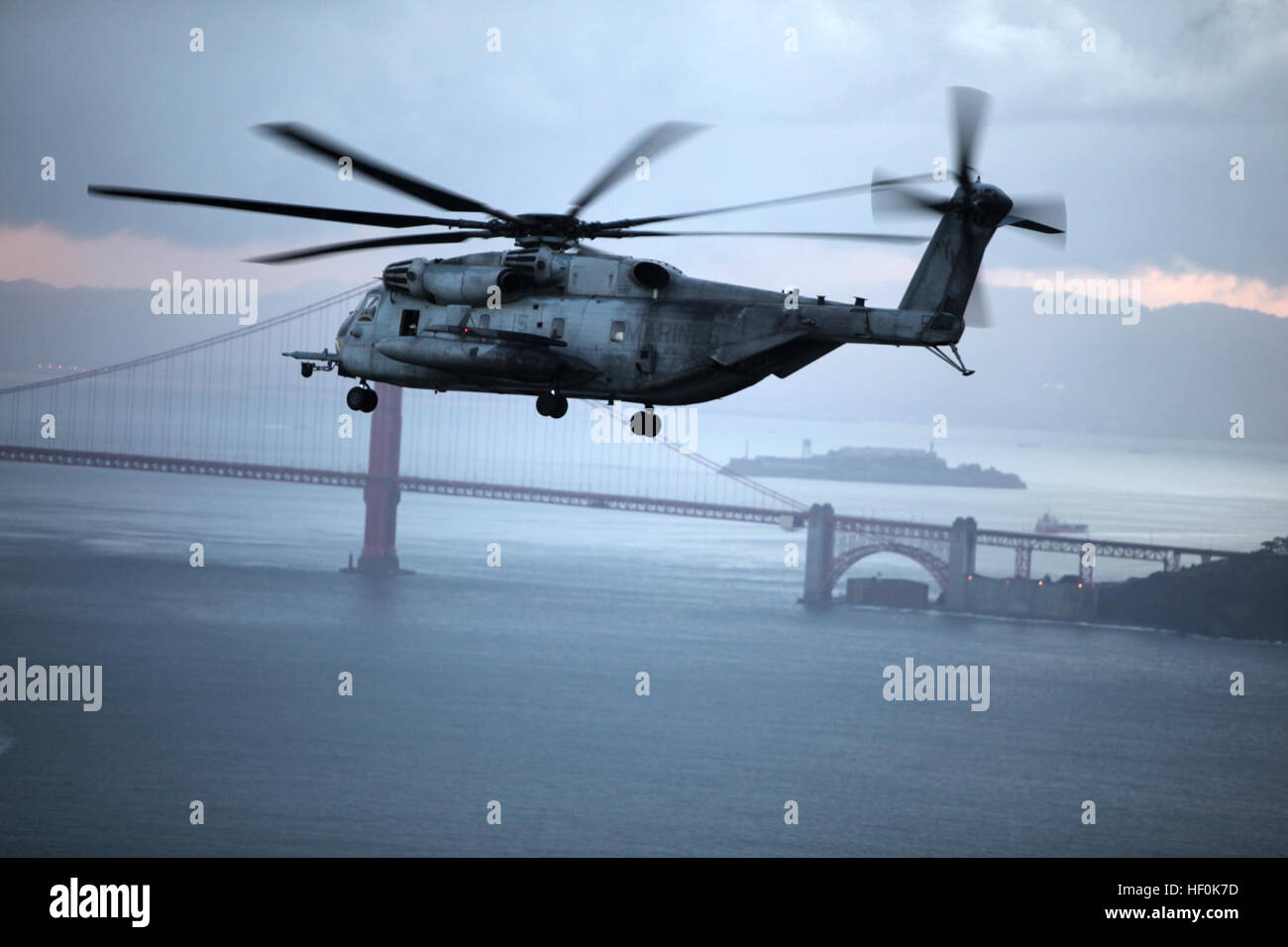 Marines with Heavy Marine Helicopter Squadron 466 fly a CH-53 Sea ...
