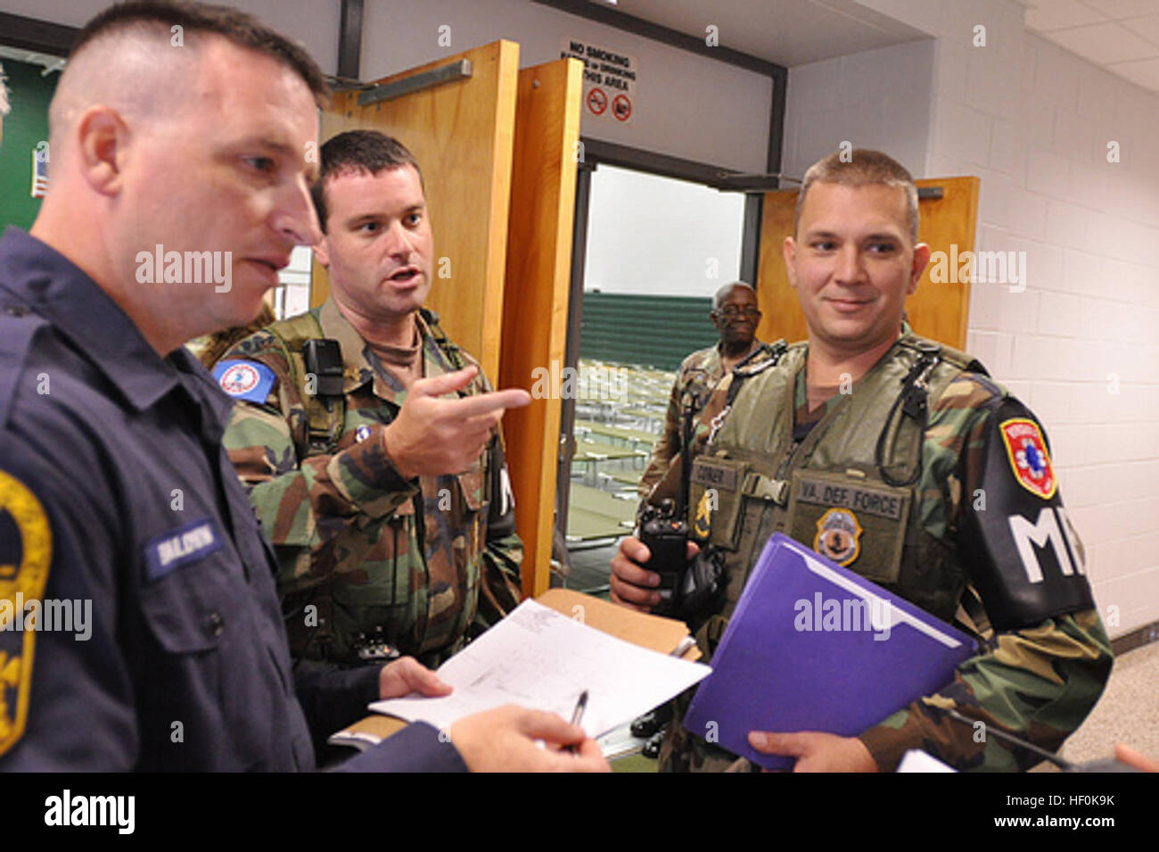 Members of the Virginia Defense Force, Shelter Augmentation Liaison ...