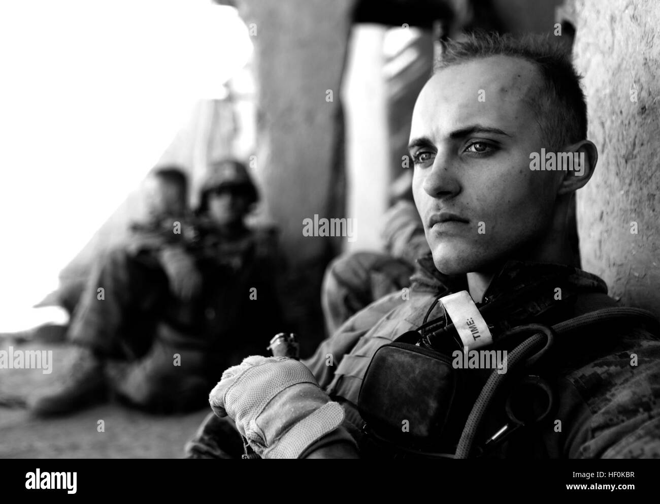 Marines headquarters battalion field Black and White Stock Photos ...
