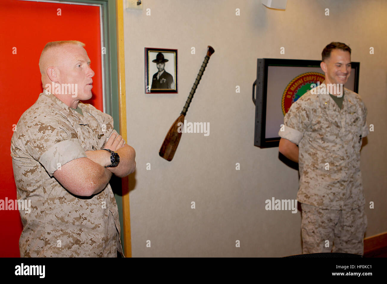 U.S. Marine Col. Thomas Weidley (left), with U.S. Marine Corps Forces ...
