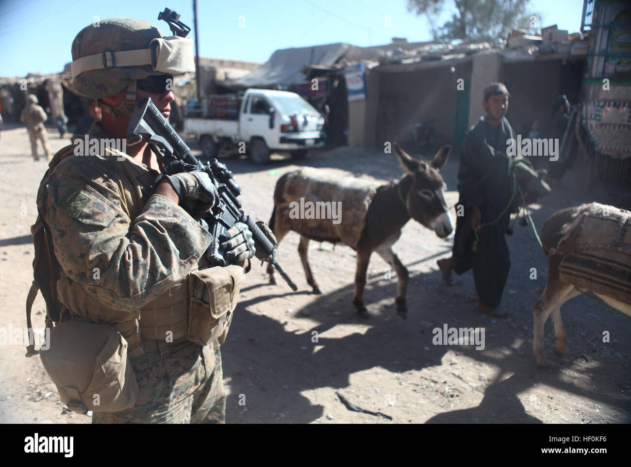 A Marine from 2nd Platoon, Bravo Company, 1st Battalion, 6th Marine ...