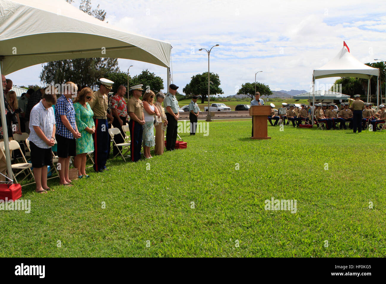 Mr. Alexander gives the invocation during a retirement ceremony for Lt ...