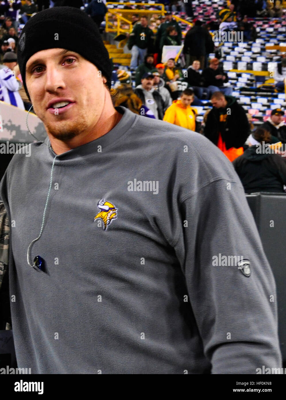 Minnesota Vikings linebacker Chad Greenway poses for a photo with ...