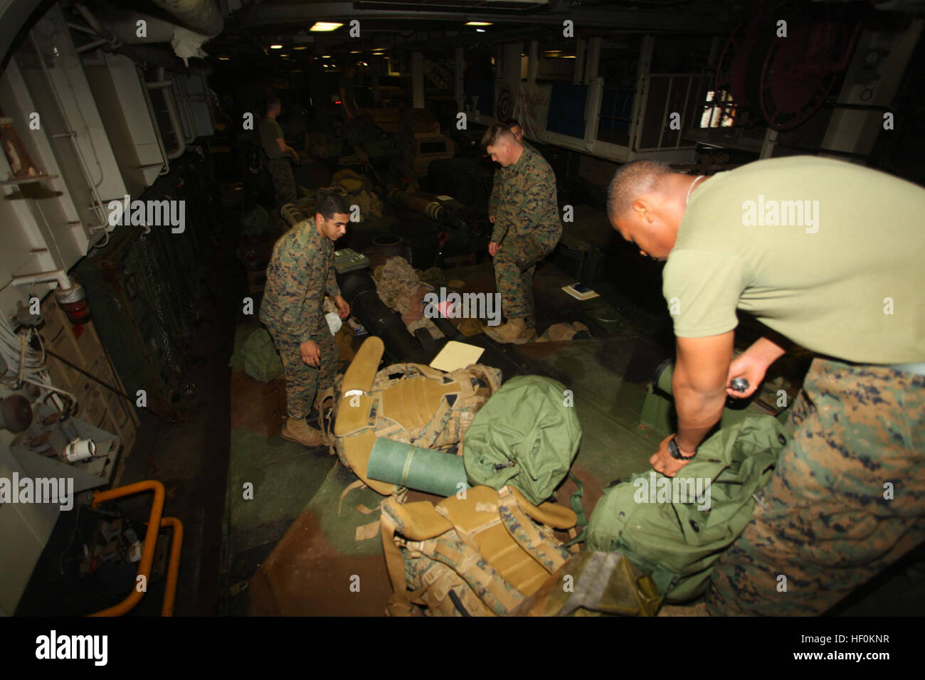 Marines with Tank Platoon, Weapons Company, Battalion Landing Team 1st ...