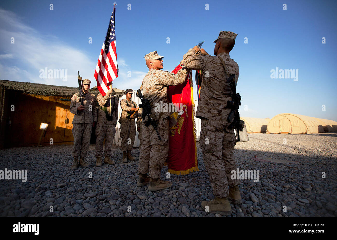U.S. Marine Lt. Col. Matthew J. Palma and Sgt. Maj. Andrew Cece, the ...